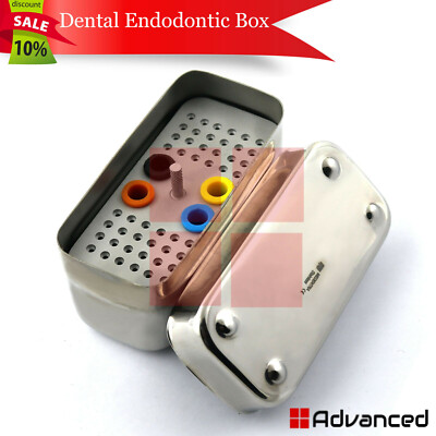 Dental Endo Box Endodontic Files Holder Burs Sterilization Organizer 48 ...