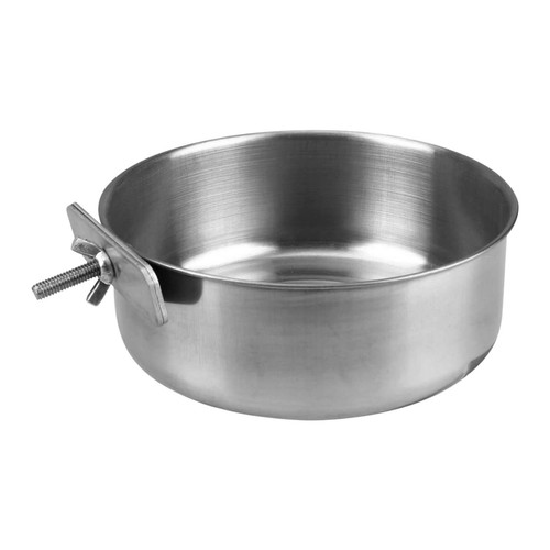 Stainless Steel Feeder Bowls with Clamp Holder Bird Parrot Rabbit Small ...