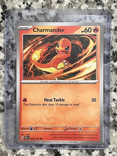 Charmander 026/197 - Obsidian Flames - Non-holo Pokemon Card - Near ...