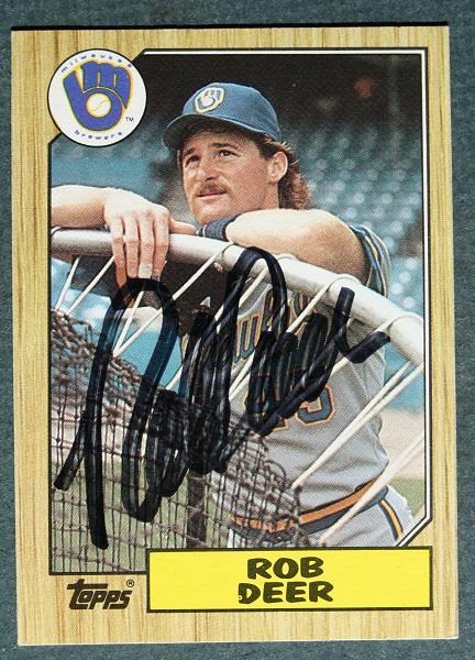 Milwaukee Brewers star Rob Deer signed / autographed 1987 Topps ...