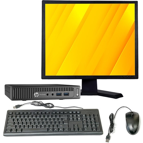 HP Desktop i3 Computer Mini Pc 8GB RAM 240GB SSD 19in LCD Windows 10 ...