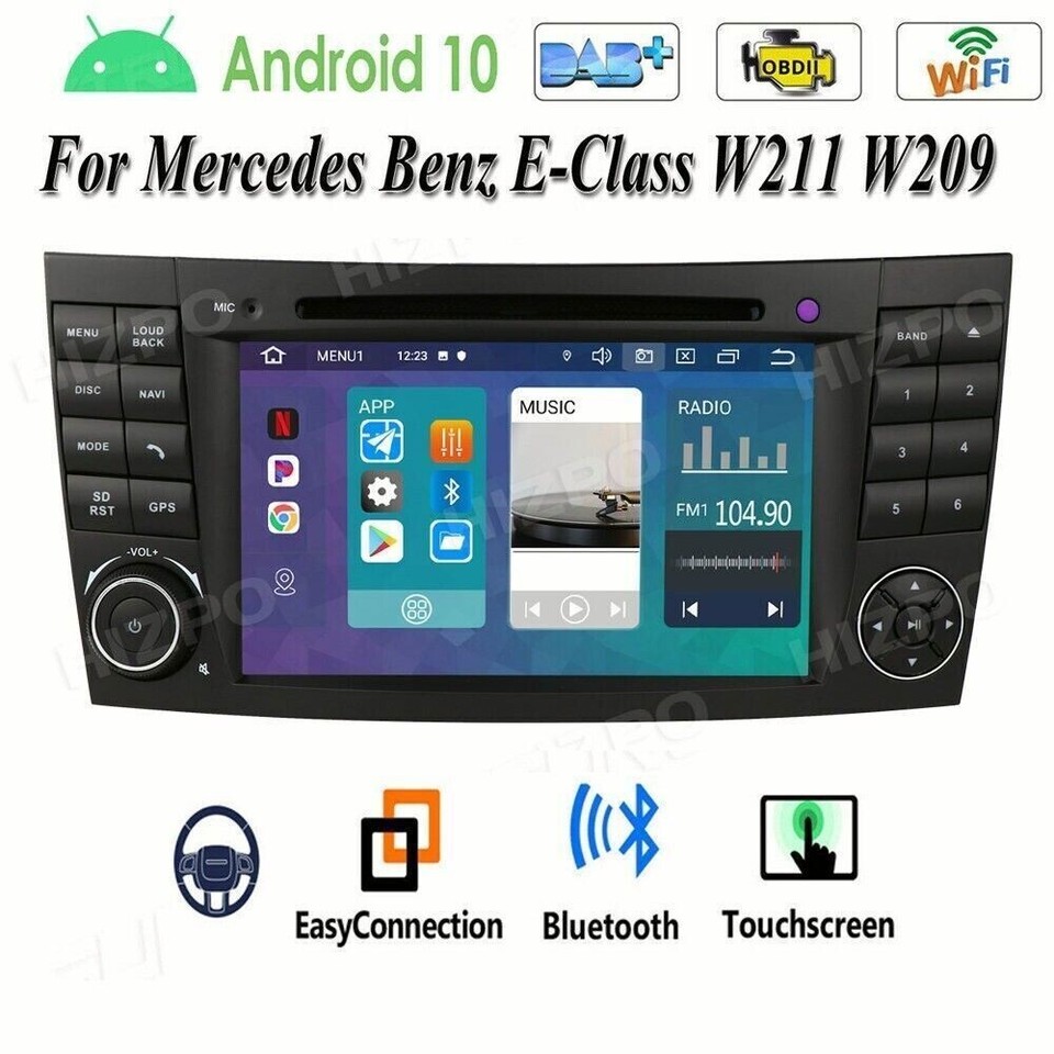 For Mercedes-Benz W211 W219 E350 E550 Android Touch Car CD DVD Radio ...