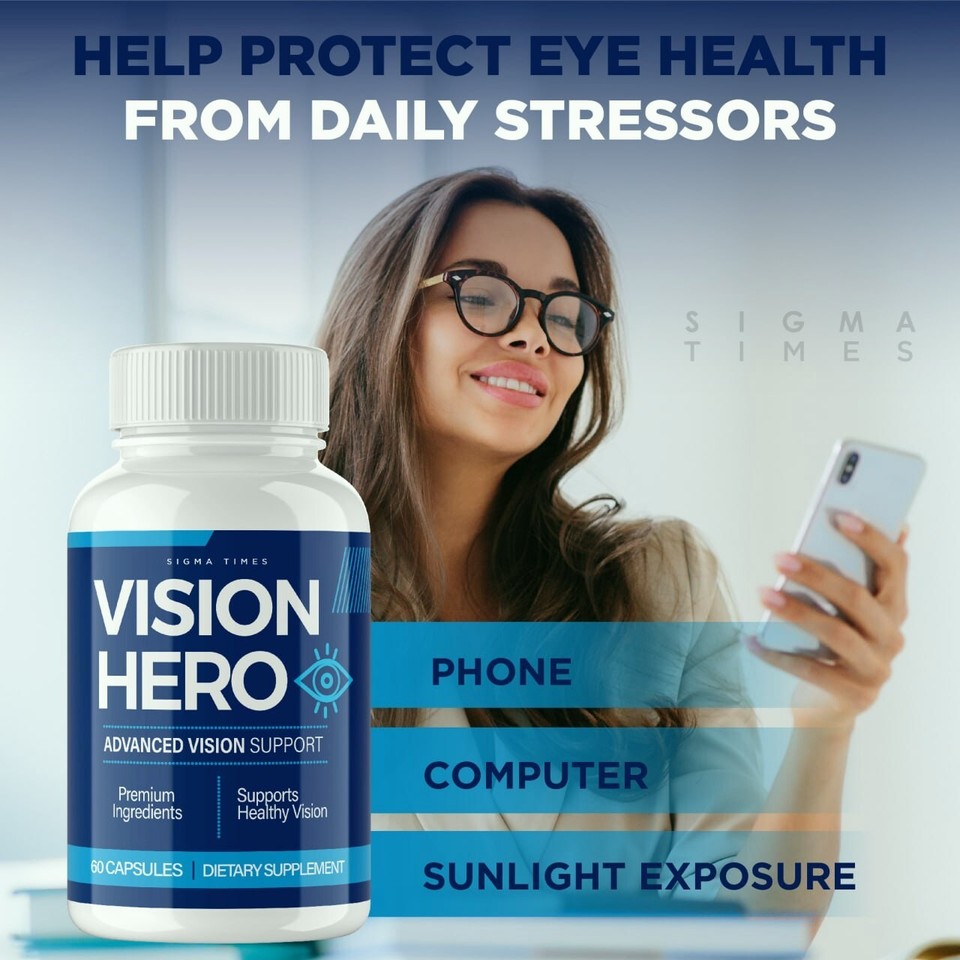 (Official 2 Pack) Vision Hero Eye Supplement, VisionHero Pills Healthy ...