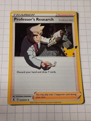 Pokémon TCG Professor's Research 25th Anniversary Celebrations 023/025 ...