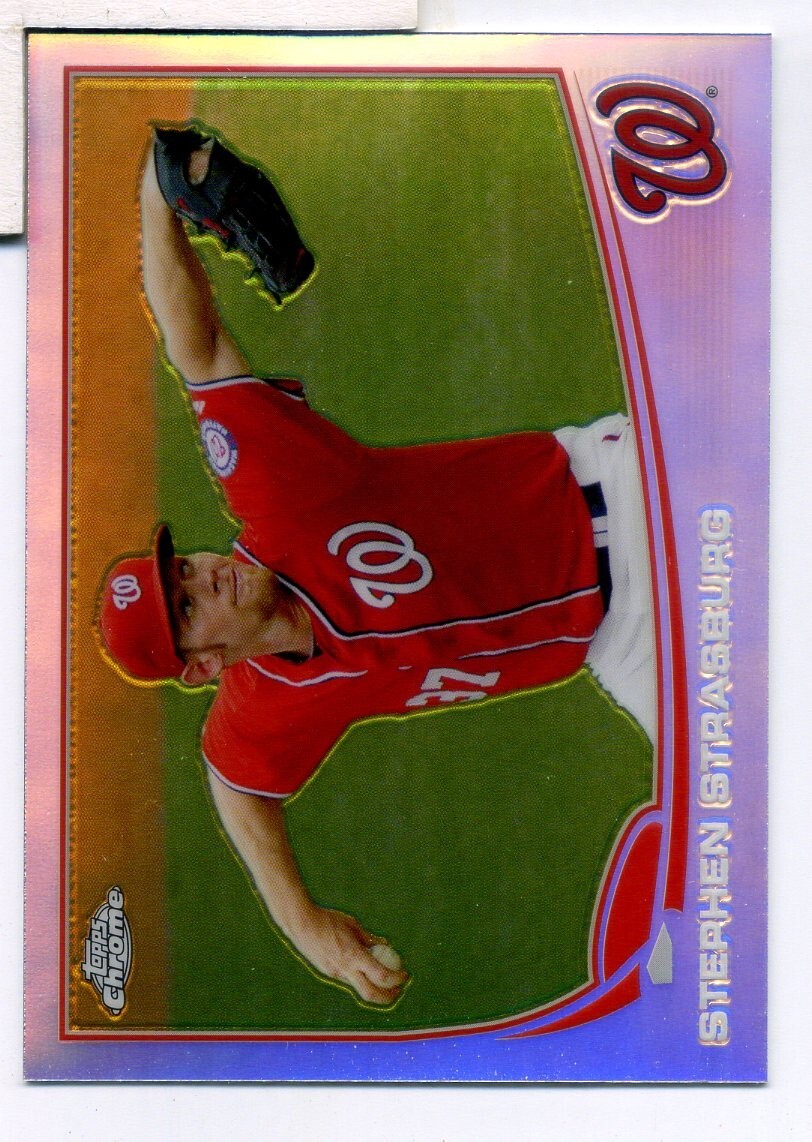 2013 Topps Chrome Refractor Stephen Strasburg #50 Washington Nationals ...