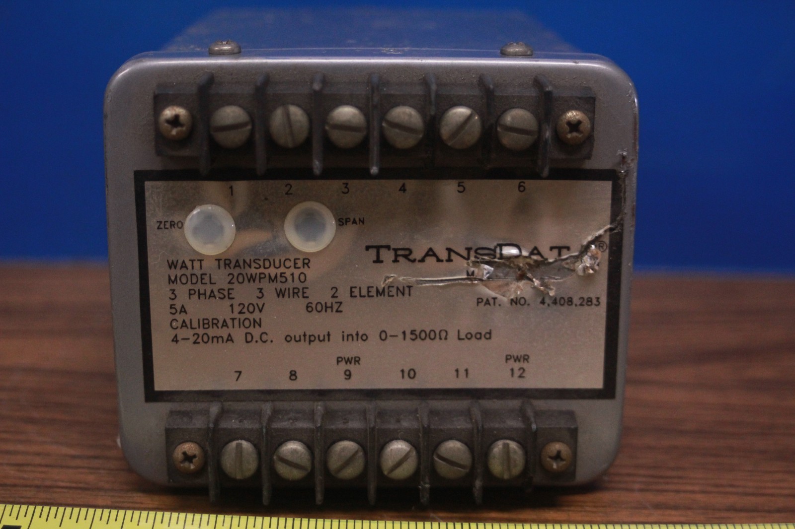 Watt Transducer TransData Model 20WPM510, 3 Phase, 3 Wire, 2 Element | eBay