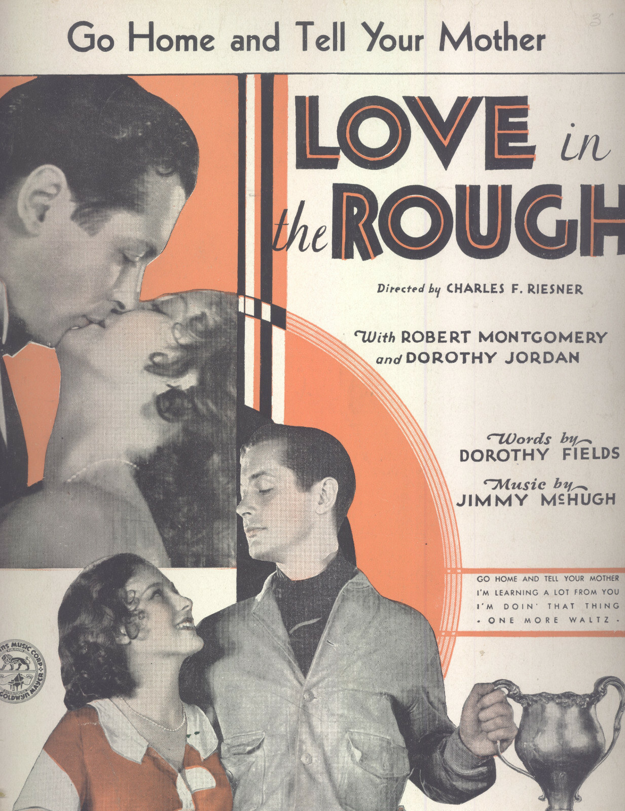 LOVE IN THE ROUGH Sheet Music "Go Home & Tell Your Mother" Robert ...