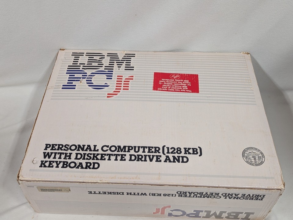 Vtg IBM PCJr 4860 Computer Keyboard Cables Original Box + 2 Joysticks ...