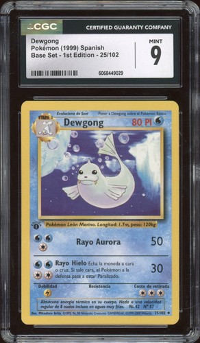 1999 Pokemon SPANISH 1st Edition Base Set Dewgong 25/102 CGC 9 MINT | eBay
