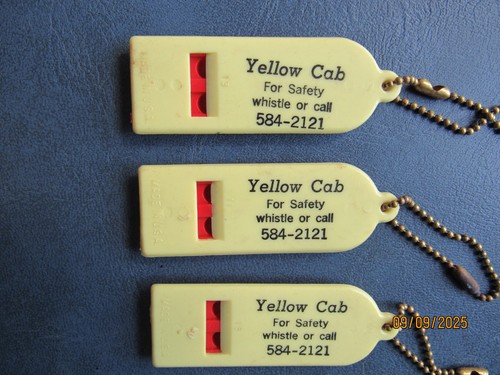 3 - Yellow Cab Whistles / Keychains | eBay