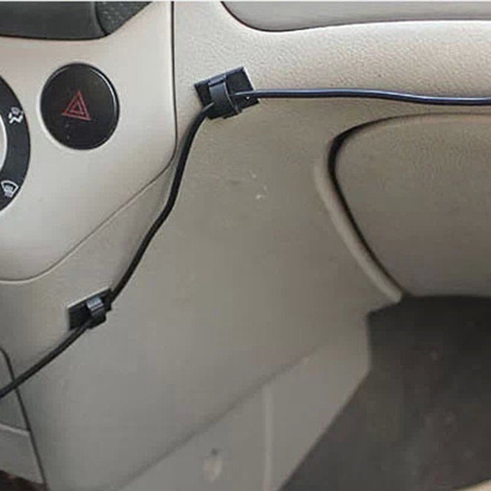 50 Pcs Plastic Adhesive Cable Clips Wire Tie Holder for Car Office Home ...