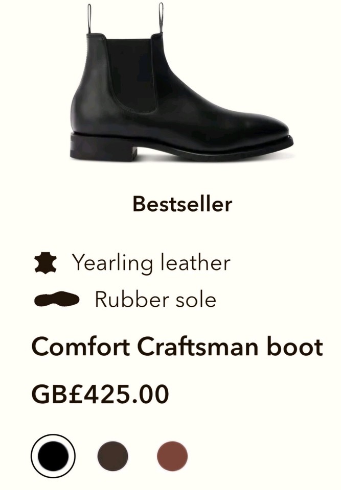 RM Williams Comfort Craftsman Chestnut Mens Yealing Leather Boots 8.5G ...