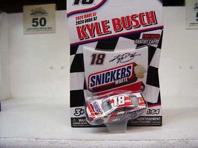 2020 1/64 #18 KYLE BUSCH SNICKERS WHITE nascar Authentics WAVE 07 | eBay