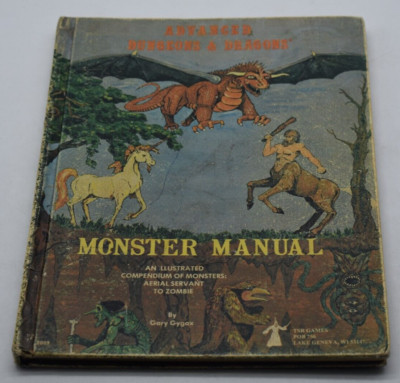 MONSTER MANUAL *3RD PRINT ALPHA* ORIGINAL D&D DUNGEONS DRAGONS 1ST ...