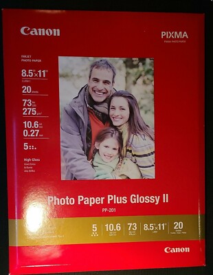 Canon Pixma Photo Paper Plus Glossy II 8.5" x 11" 20 Sheets | eBay