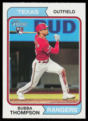 2023 Topps Heritage Bubba Thompson #157 BASEBALL Rookie Texas Rangers ...