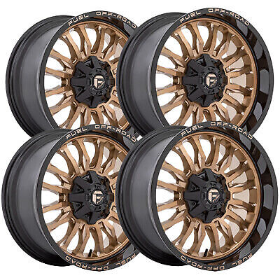 (Set of 4) Fuel D797 Arc 22x10 6x135/6x5.5" -18mm Bronze Wheels Rims 22 ...