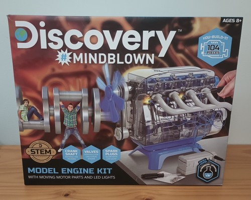Discovery Mindblown Model Engine Kit w Moving Parts & LED Lights STEM ...