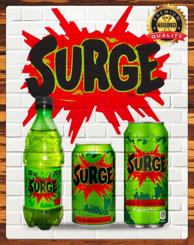 Surge Soda - Coca-Cola Company - 1990s - Metal Sign 11 x 14 | eBay