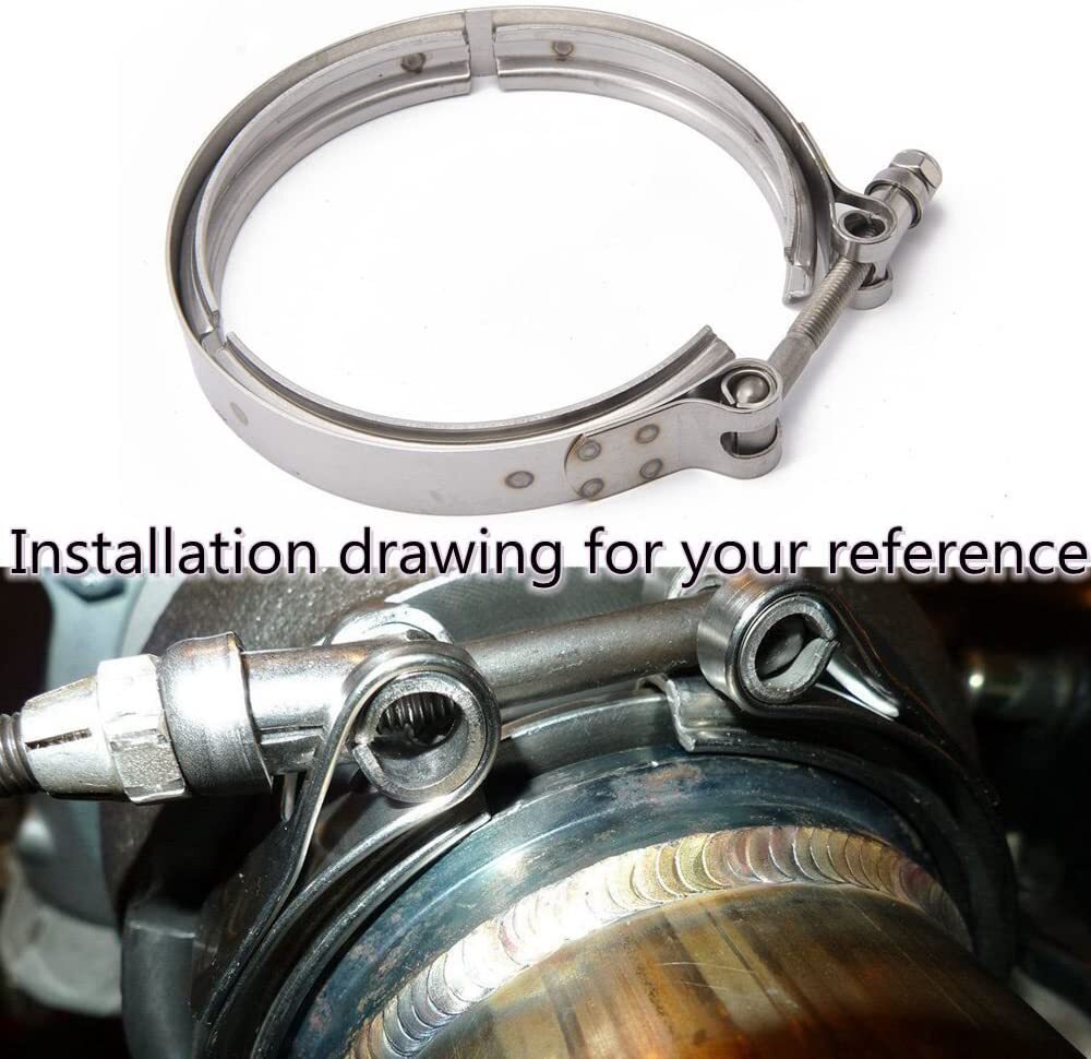 3" V-Band Flange&Clamp Kit Male/Female With Ridge Stainless x4 | eBay