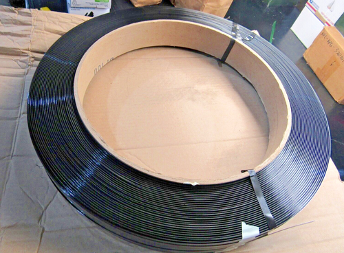 HPD1280B Black Polyester Strapping 1/2" wide .028" thick 800lb 1-3250 ...