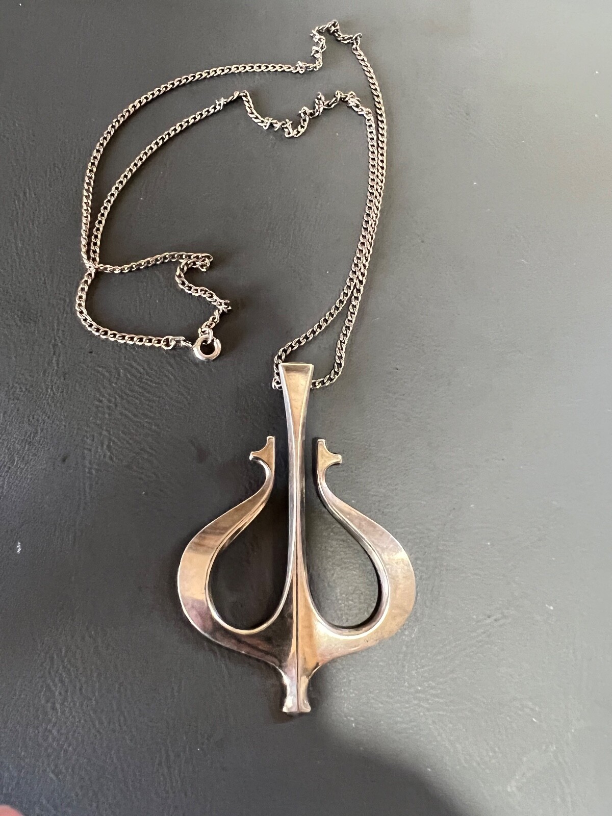 David Andersen Norway Sterling Silver Viking Necklace… - Gem