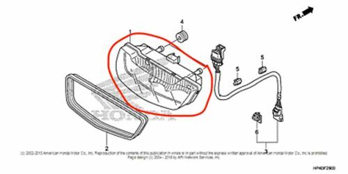 NEW OEM HONDA FOURTRAX RANCHER TRX 420 REAR TAIL BRAKE LIGHT | eBay