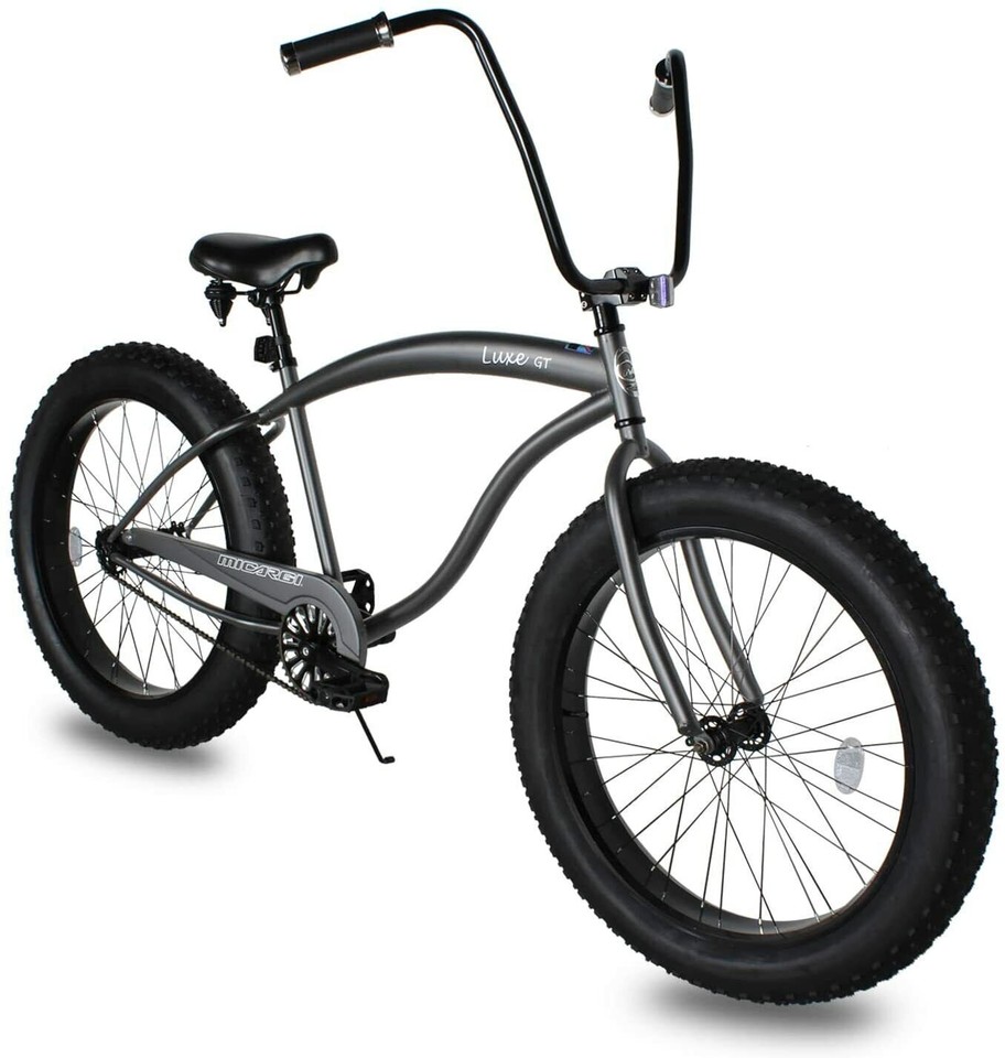 Micargi LUXE 26" Fat Tire Beach Cruiser Bike High Rise Handlebar Slugo ...