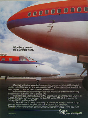 1990-91 PUB ALLIED SIGNAL AEROSPACE GARRETT APU GTCP36-150 AIRCRAFT ...