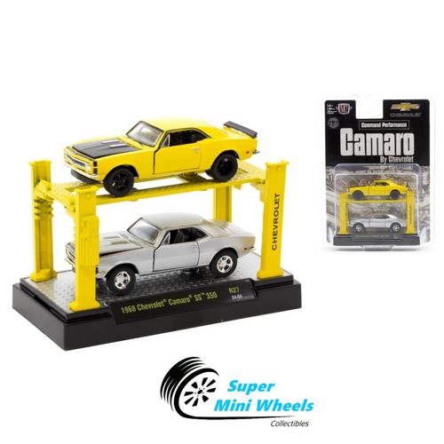 M2 Machines 1:64 Auto-Lift 2 Pack 1968 Chevrolet Camaro SS 350 R27 24 ...