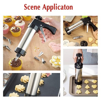 Stainless Steel Cookie Gun Biscuit Hand Pressing Machine Household ...