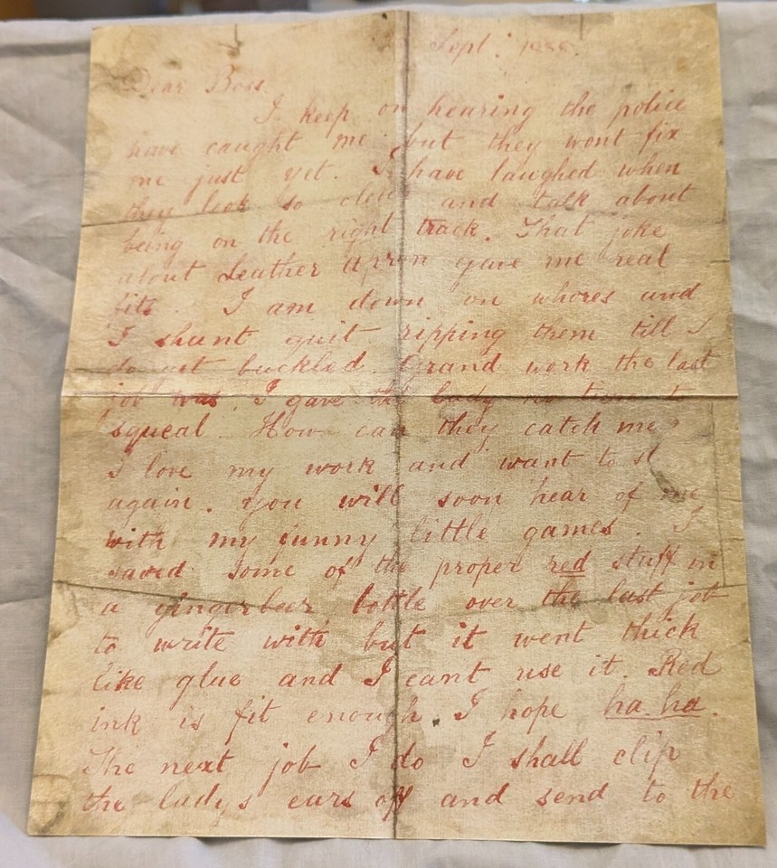 Jack the Ripper Memorabilia Letters Signed White Chapel Serial Killer ...