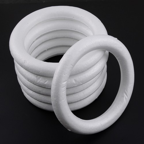 6pcs 8" Foam Wreath Styrofoam Ring Circle Paint Floral Art Craft ...