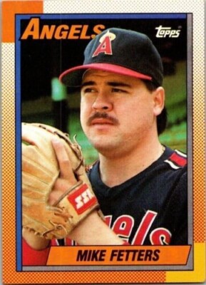 1990 Topps #14 Mike Fetters Pitcher California ANGELS FREE shipping | eBay