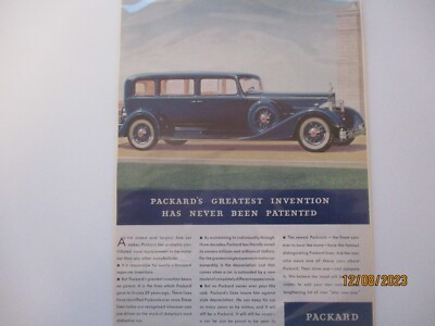 VINTAGE 1934 PACKARD AUTOMOBILE ART MAGAZINE AD PRINT ORIGINAL | eBay