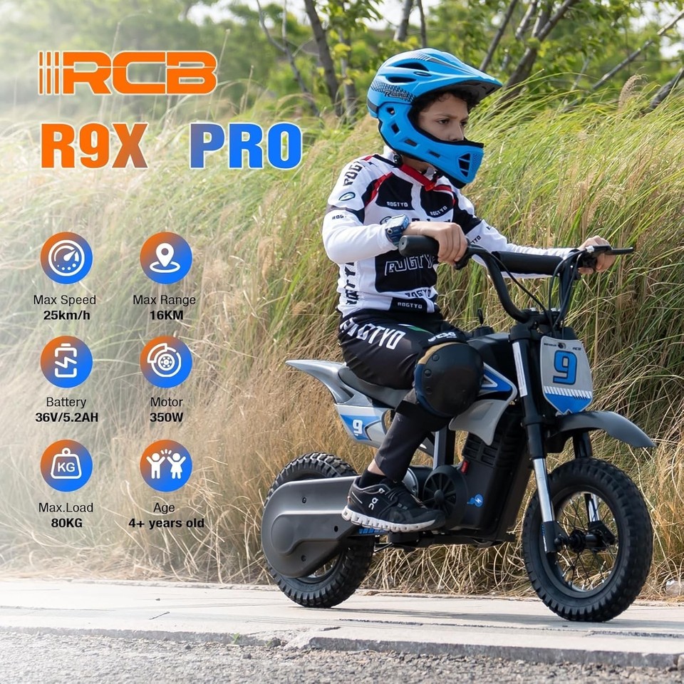 RCB R9X Pro Kids Electric Dirt Bike 350W 36V 5.2Ah Children’s E Bike ...