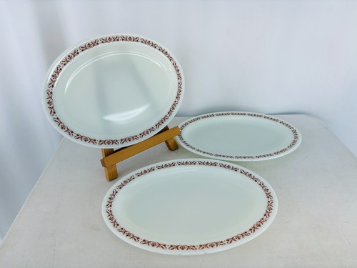 3 Vintage Pyrex Copper Filigree Pattern by Corning Oval Plates ...