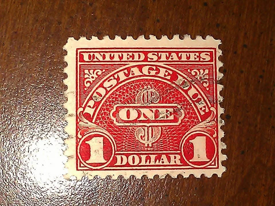 US Postage Due Stamp Scott #J77 One Dollar $1 1930 Perf.11 Slight ...