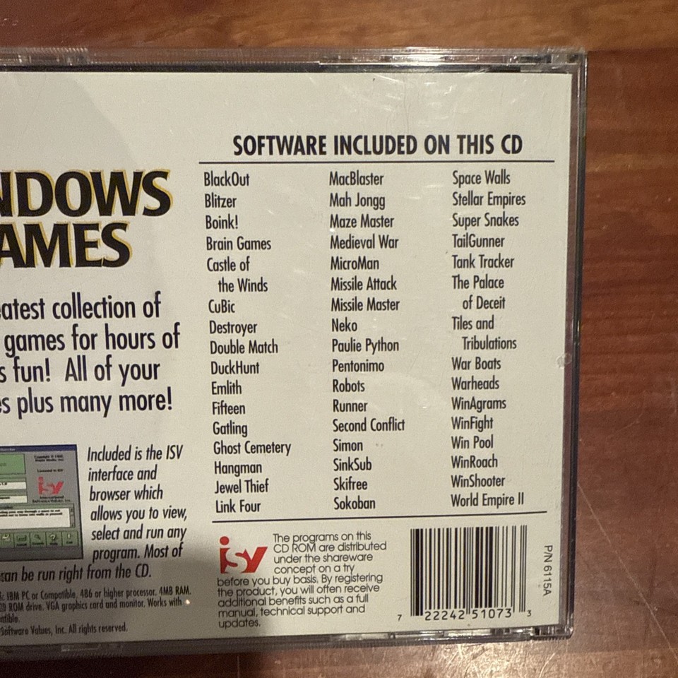 Best of Windows Games Vintage CD-ROM PC Computer Disc Rare 1996 Very ...