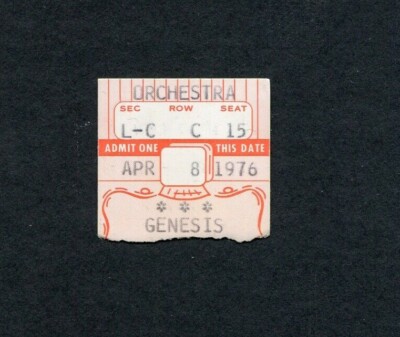 1976 Genesis Concert Ticket Stub Beacon New York A Trick Of The Tail ...