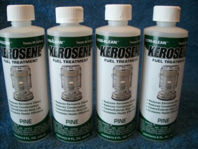 KEROKLEAN 24 BOTTLE PINE SCENT KEROSENE HEATER FUEL TREATMENT & 24 WICK ...