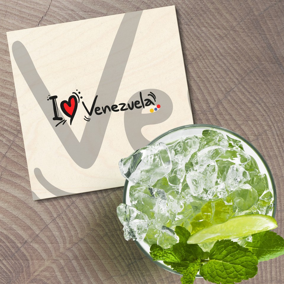 I Love Venezuela Travel Slogan 4'' X 4'' Square Wooden Coaster | eBay