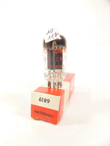 one tested 6189 National ECC82 12AU7WA horse shoe getter audio tube NOS ...