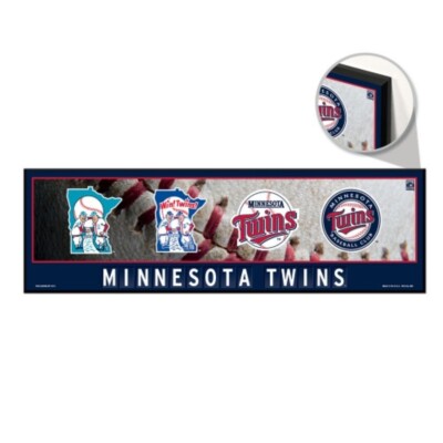 MINNESOTA TWINS RETRO LOGO'S COOPERSTOWN COLLECTION WOOD SIGN 9"x30 ...