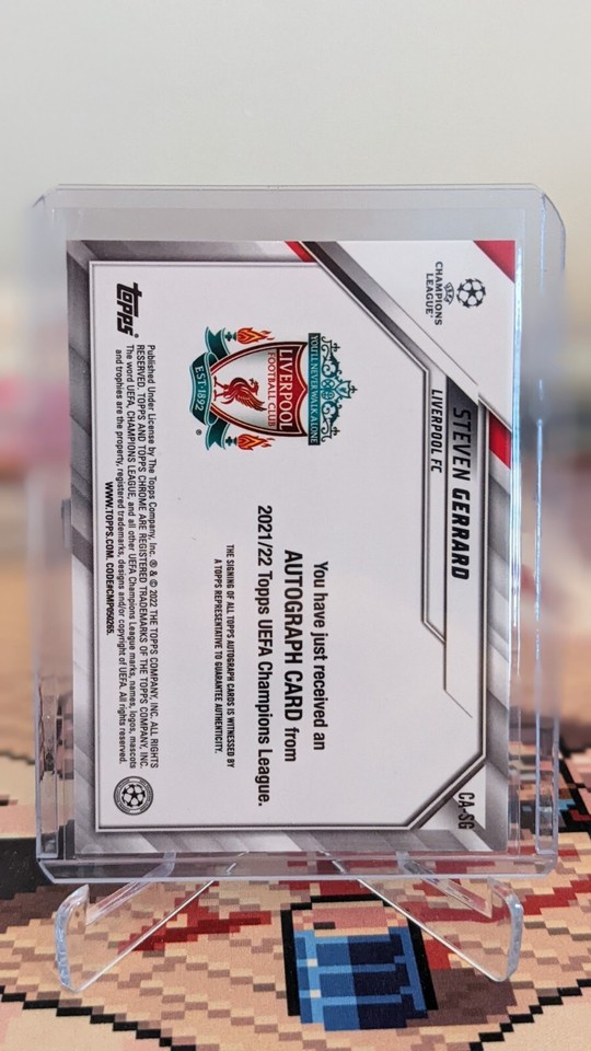 2021-22 Topps UEFA UCL Chrome Steven Gerrard Auto Aqua Lava | eBay
