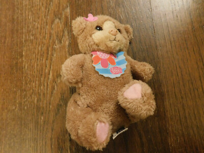 Furreal friends luv cubs baby Girl brown Teddy bear Plush w flower ...