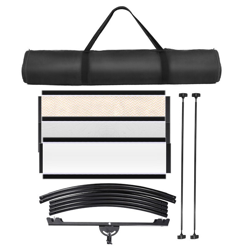 4-in-1 U Shaped Reflector 39.4x19.7" Curved Reflector for Studio ...