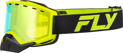 FLY Racing FLB-24F8 FOCUS SNOW GOGGLE BLACK/HI-VIS W/ GOLD MIRROR ...