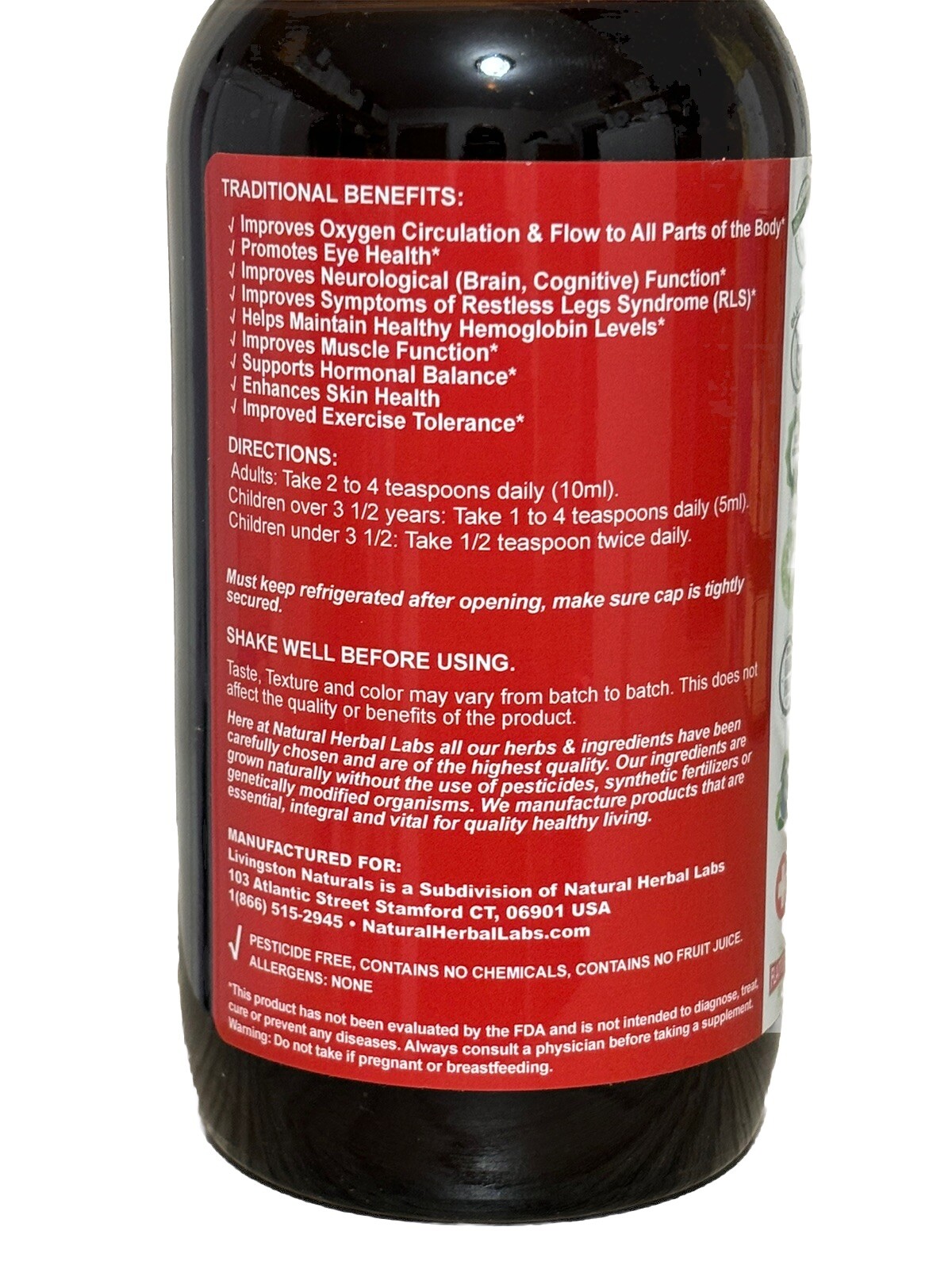 Sickle Cell Anemia By Livingston Natural Herbal Labs, Plant-Based, 16oz ...