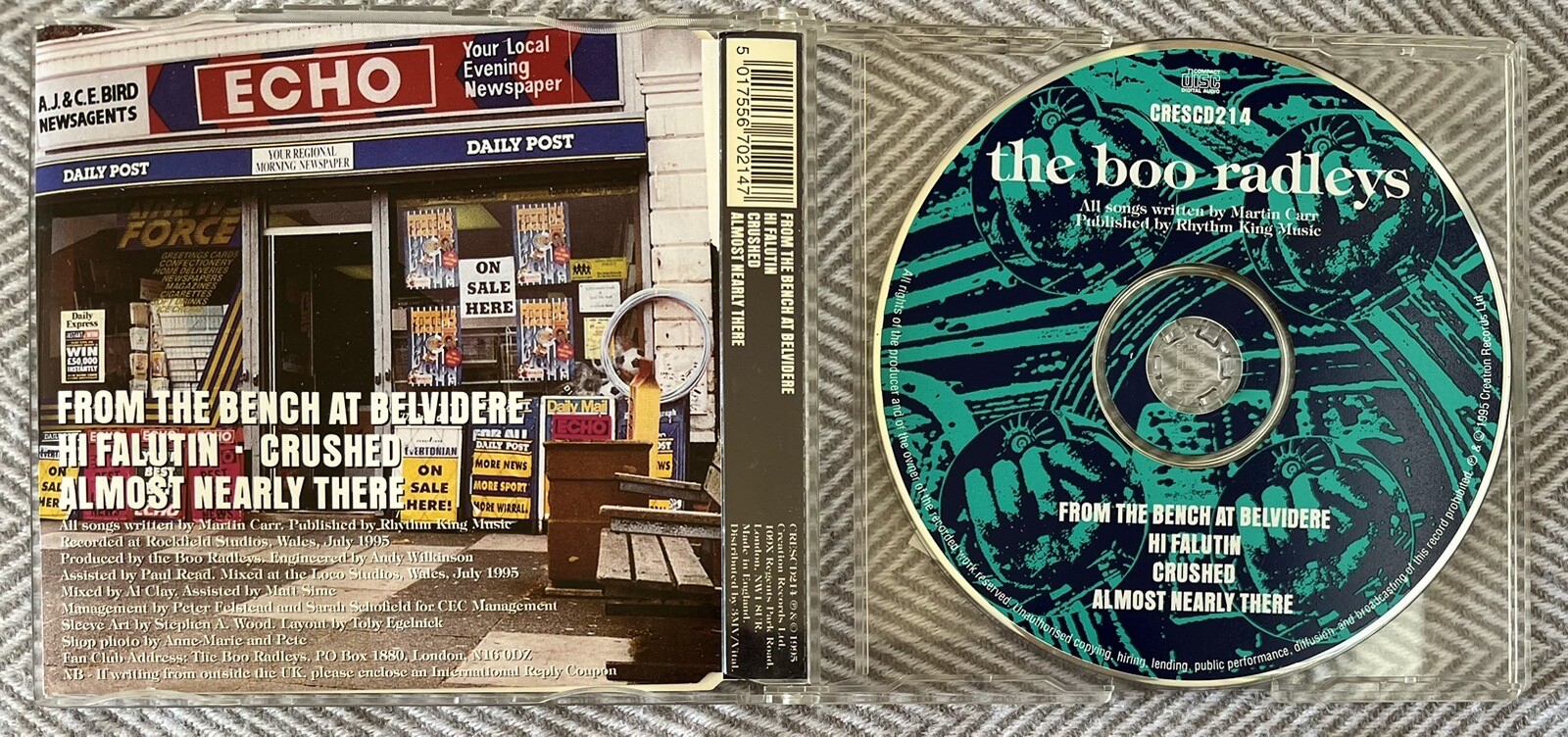 The Boo Radleys - From The Bench At Belvidere - 1995 UK CD Single 🆓📮 ...